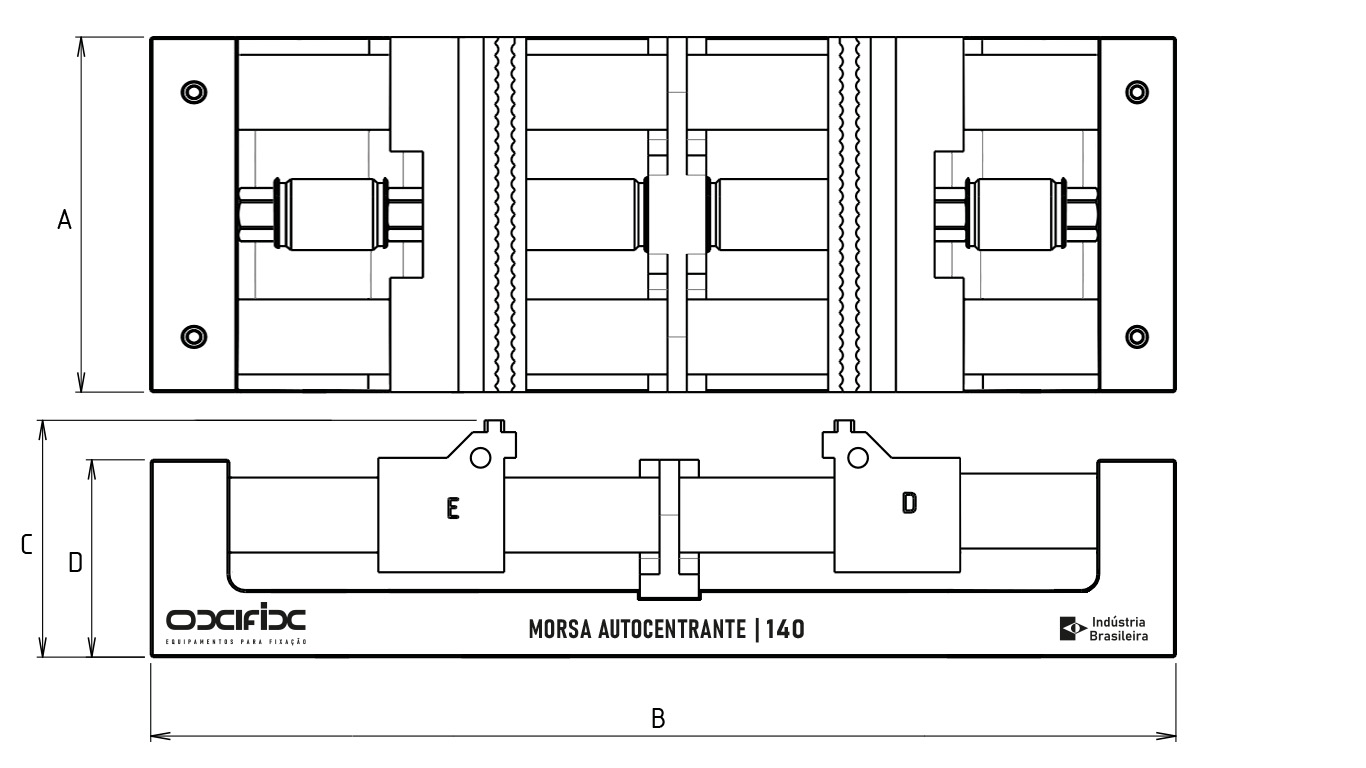 Morsa Autocentrante Manual OXIFIX 240 | Fixação e Troca Rápida